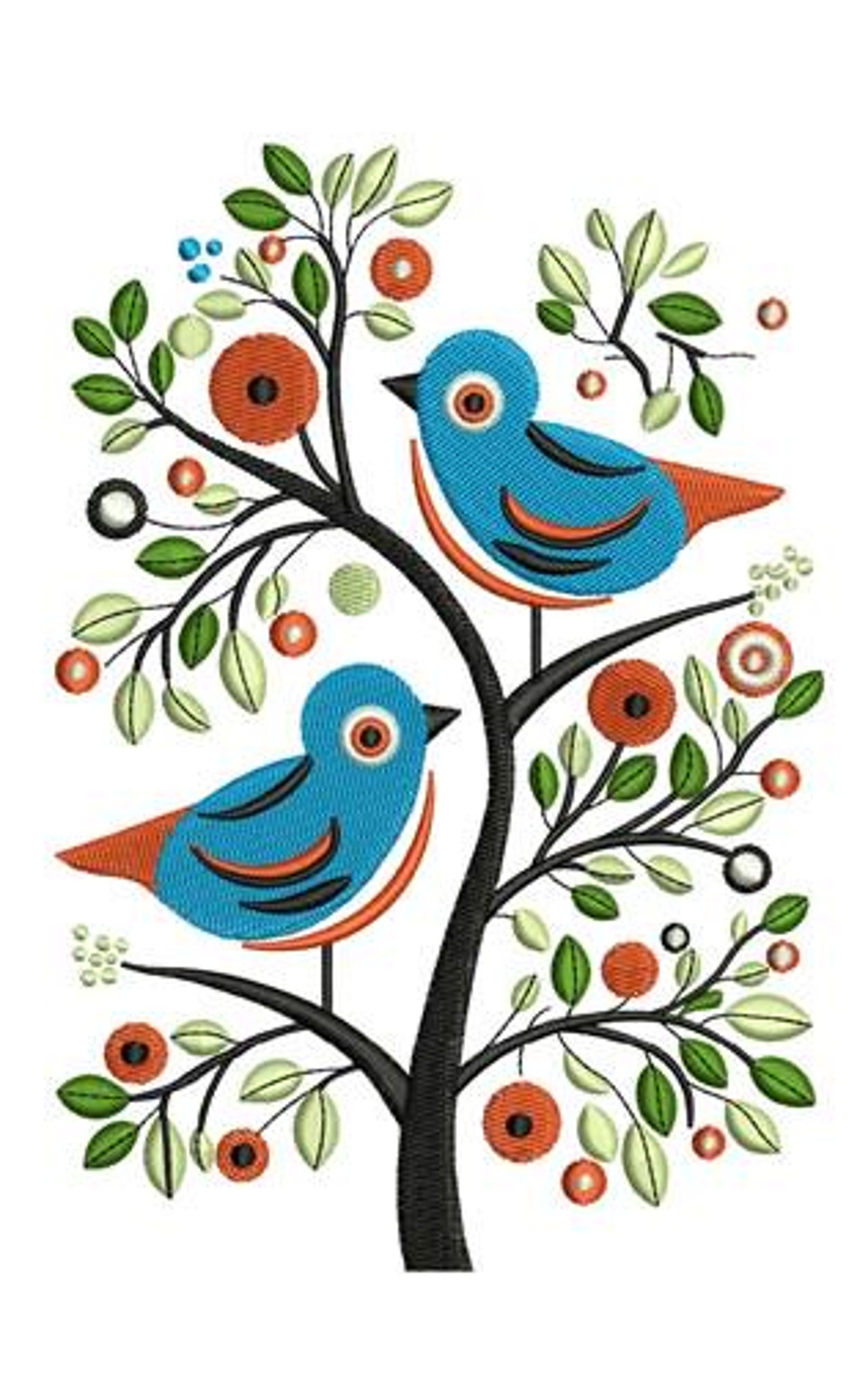 Folk Art Fauna (18 Designs) - Machine Embroidery Designs Bundle, Folk ...