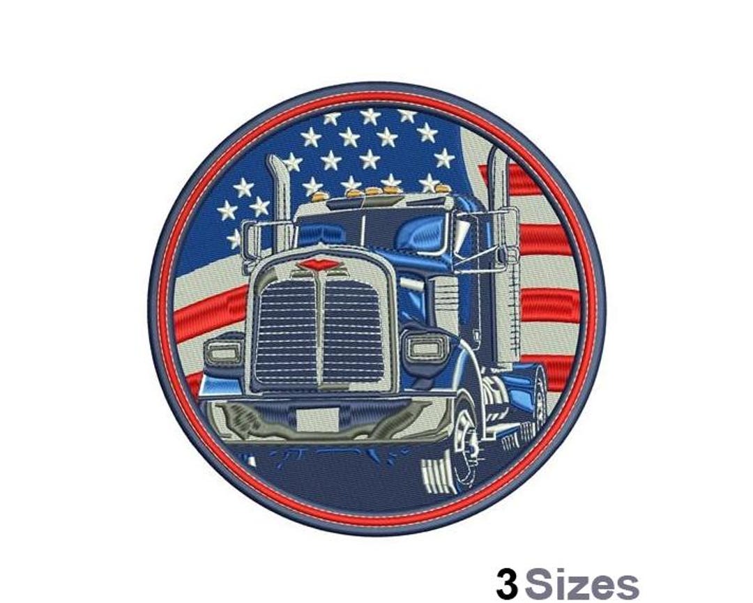 Usa Semi Truck - Machine Embroidery Design - 3 Sizes - Etsy