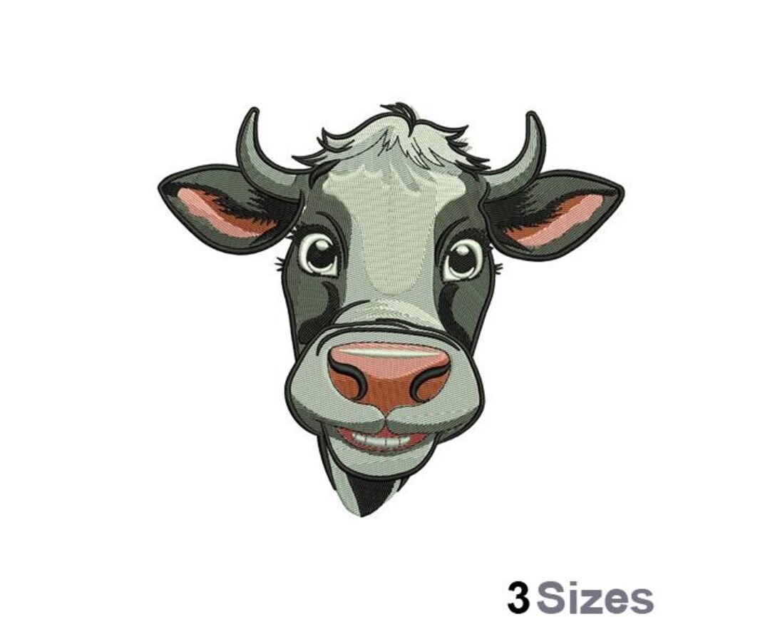 Happy Cow - Machine Embroidery Design - 3 Sizes - Etsy