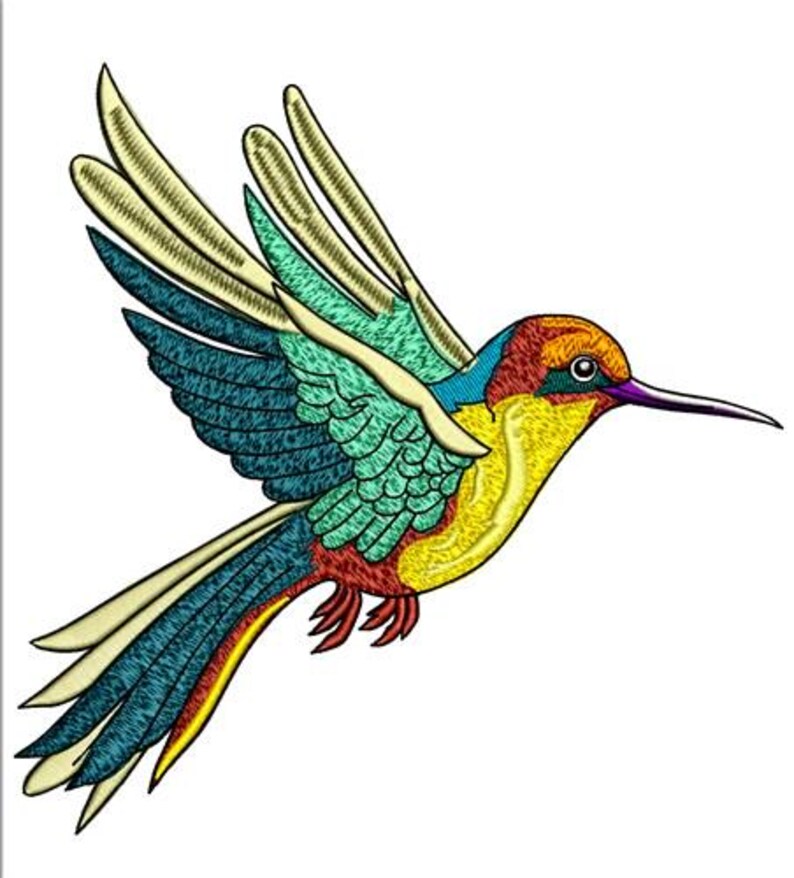 Hummingbirds (10 Designs) - Machine Embroidery Bundle, Tropical Bird ...