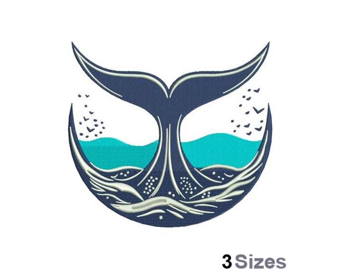 Ocean's Majesty - Whale Machine Embroidery Design - 3 Sizes - Etsy