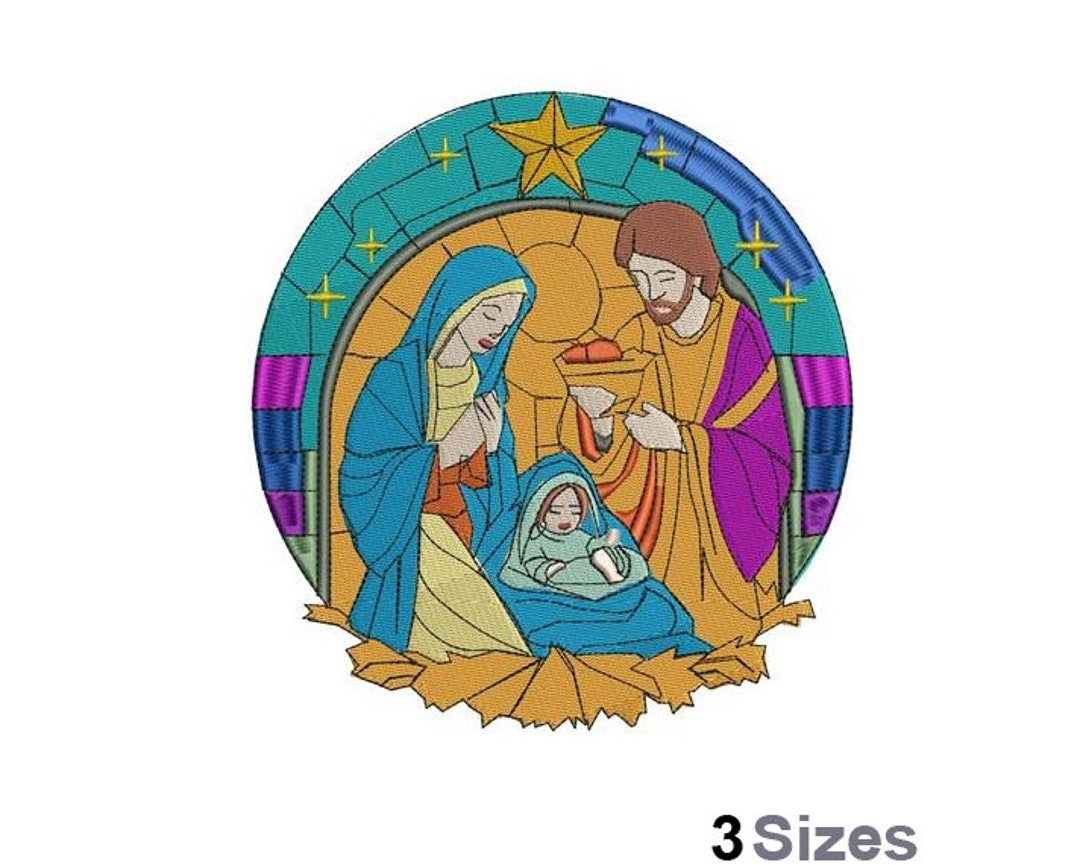 Nativity Scene - Machine Embroidery Design - 3 Sizes - Etsy