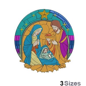 Nativity Scene - Machine Embroidery Design - 3 Sizes - Etsy