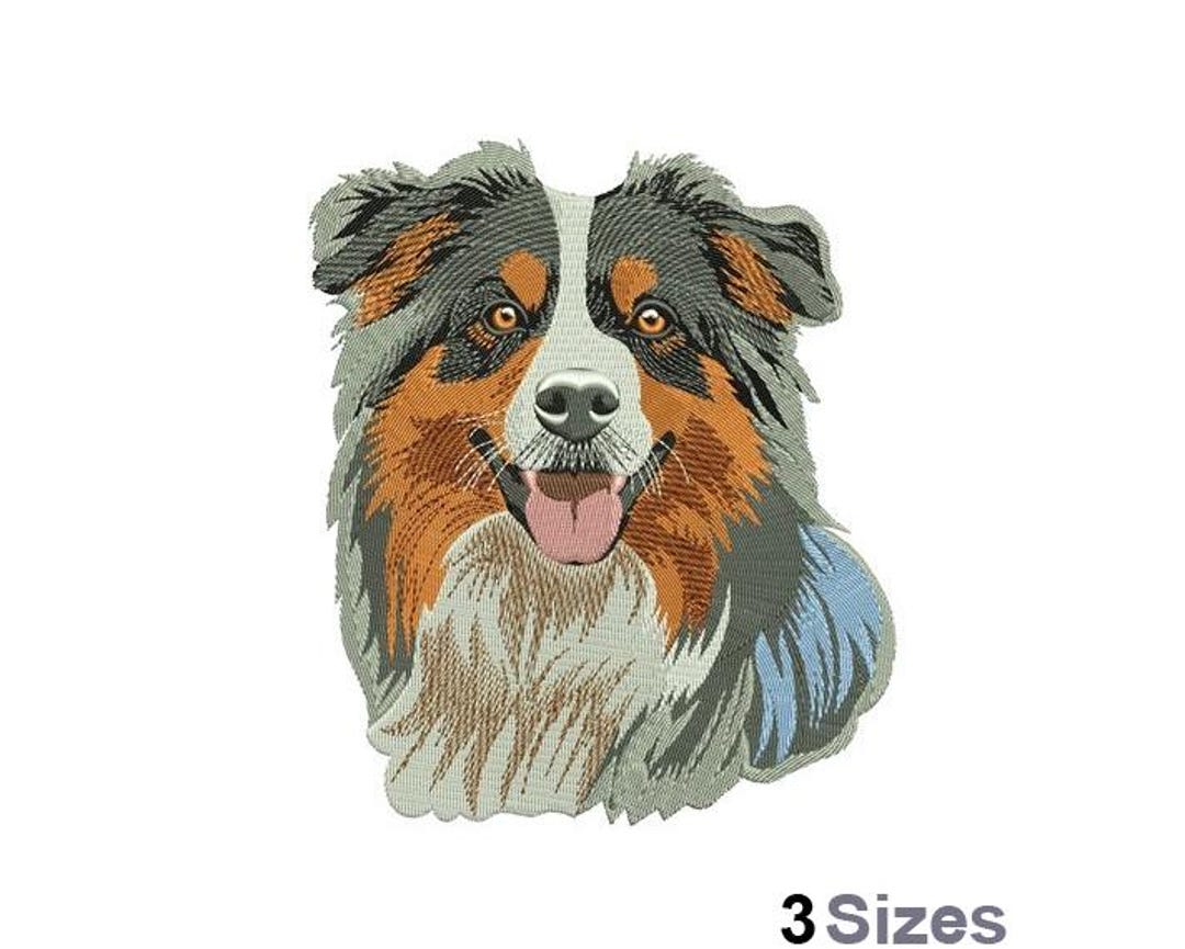 Australian Shepherd - Machine Embroidery Design - 3 Sizes - Etsy