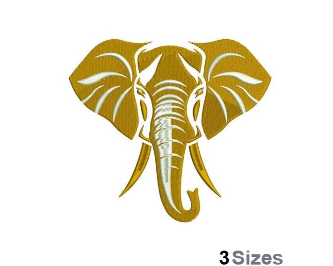 Elephant Head - Machine Embroidery Design - 3 Sizes - Etsy
