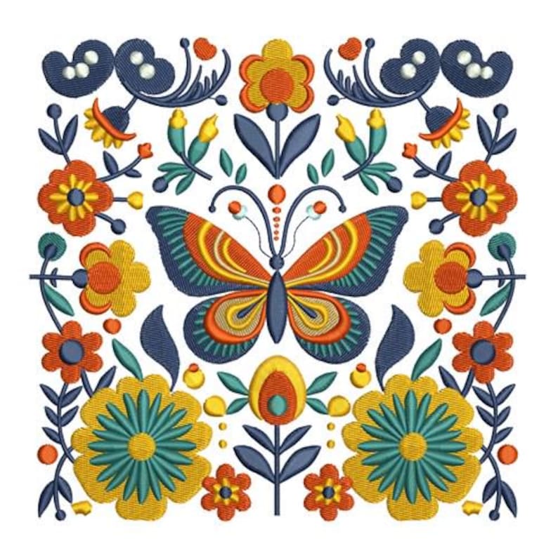 Folk Art Quilt Blocks (10 Designs) - Machine Embroidery Bundle, Rustic ...