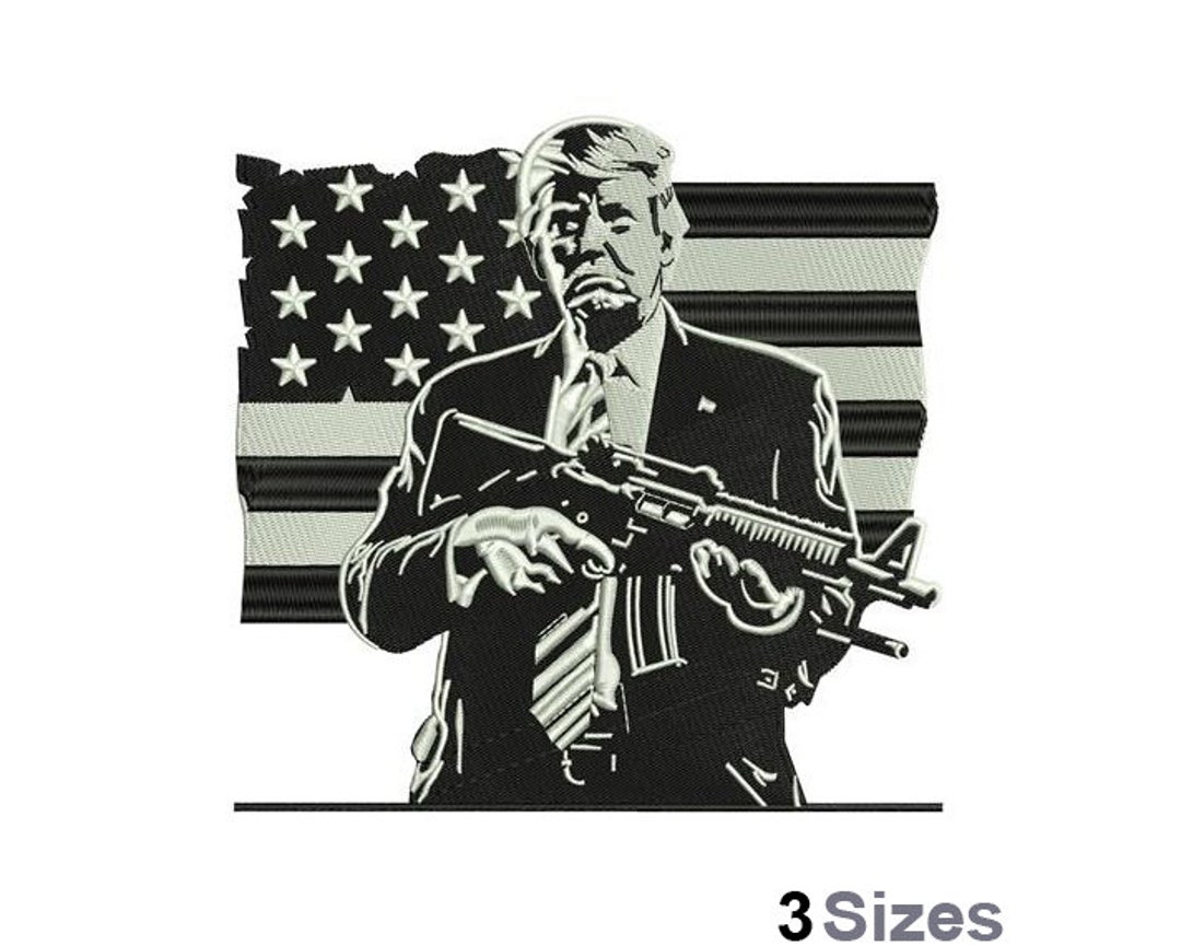 Donald Trump - Machine Embroidery Design - 3 Sizes - Etsy