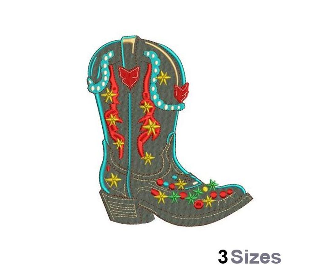 Holiday Boot - Machine Embroidery Design - 3 Sizes - Etsy