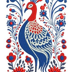 Folk Art Fauna (18 Designs) - Machine Embroidery Designs Bundle, Folk ...