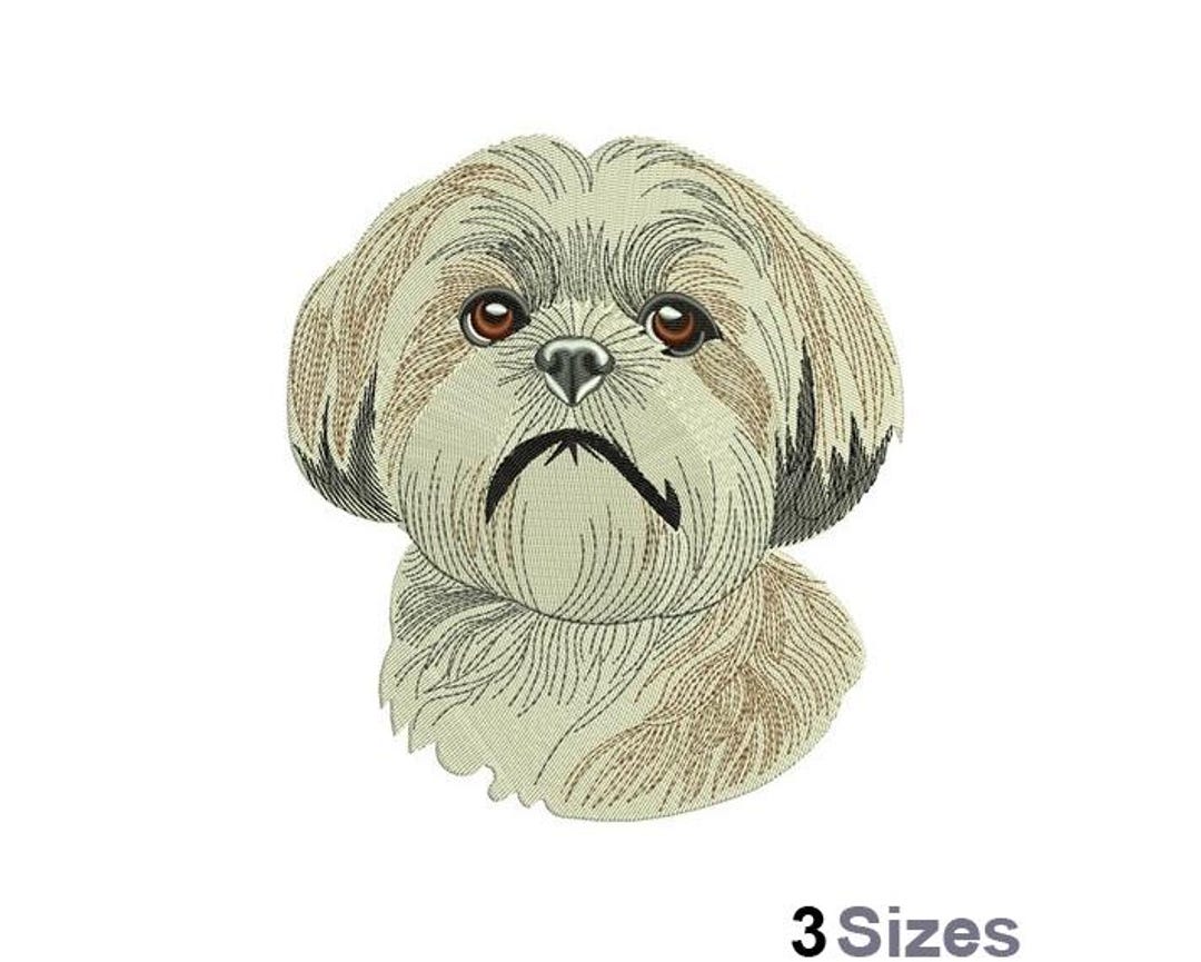 Lhasa Apso - Machine Embroidery Design - 3 Sizes - Etsy