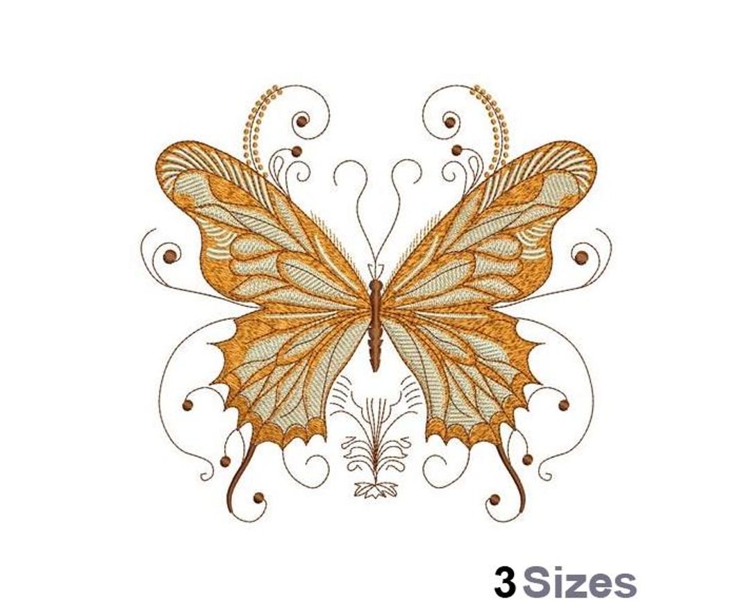Butterfly - Machine Embroidery Design - 3 Sizes - Etsy