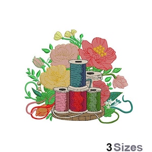 Thread Spools - Machine Embroidery Design - 3 Sizes - Etsy