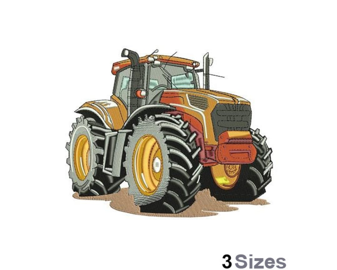 Tractor - Machine Embroidery Design - 3 Sizes - Etsy