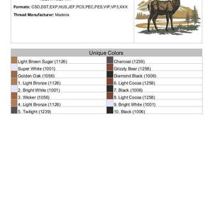 Deer Scene - Machine Embroidery Design - 3 Sizes - Etsy