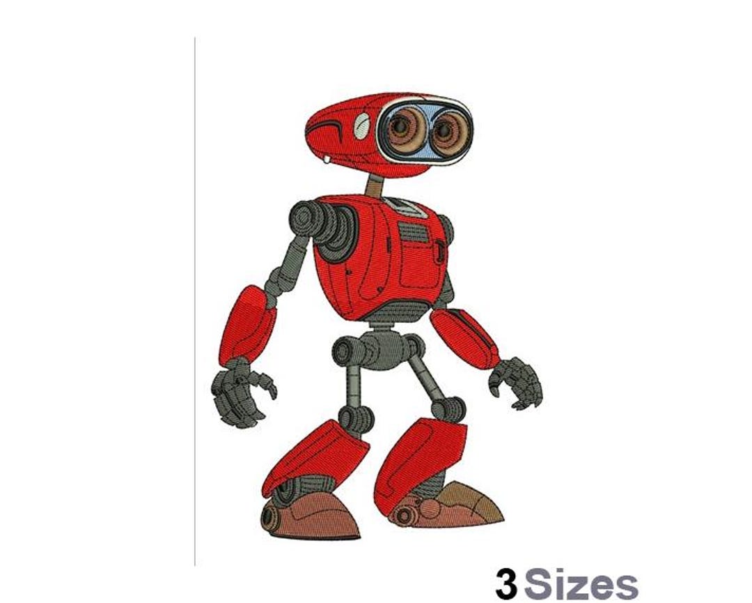 Robot - Machine Embroidery Design - 3 Sizes - Etsy