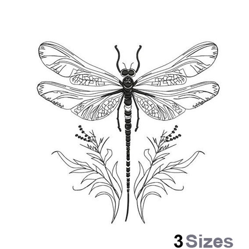 Dragonfly Embroidery - Etsy