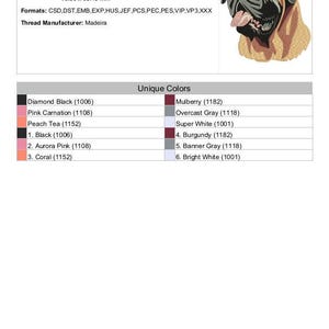Mastiff - Machine Embroidery Design - 3 Sizes - Etsy