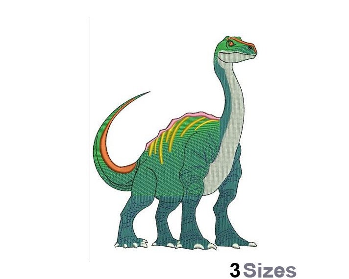 Dinosaur Machine Embroidery Design 3 Sizes - Etsy