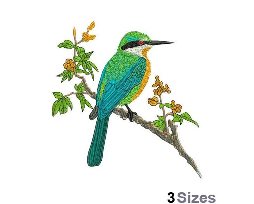 Vibrant Kingfisher - Machine Embroidery Design - 3 Sizes - Etsy