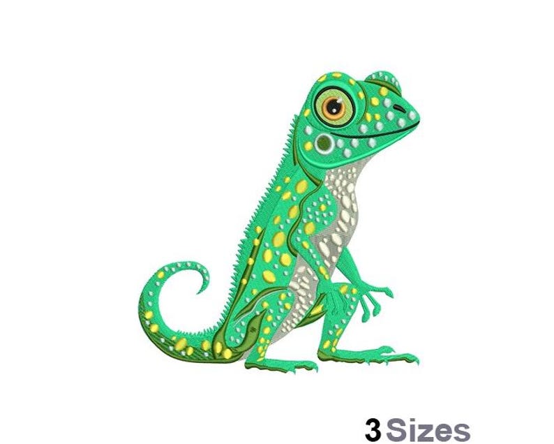 Gecko Lizard - Machine Embroidery Design - 3 Sizes - Etsy