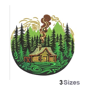 Log Cabin - Machine Embroidery Design - 3 Sizes - Etsy