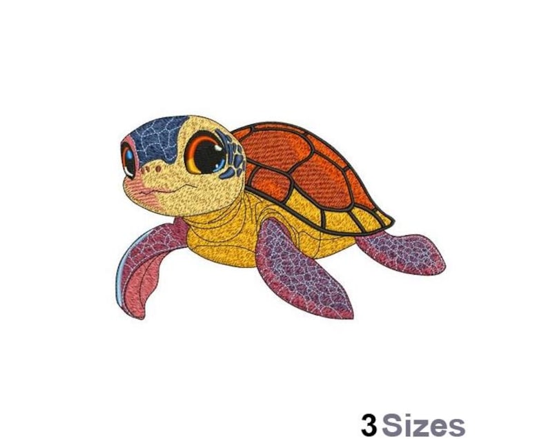 Sea Turtle - Machine Embroidery Design - 3 Sizes - Etsy