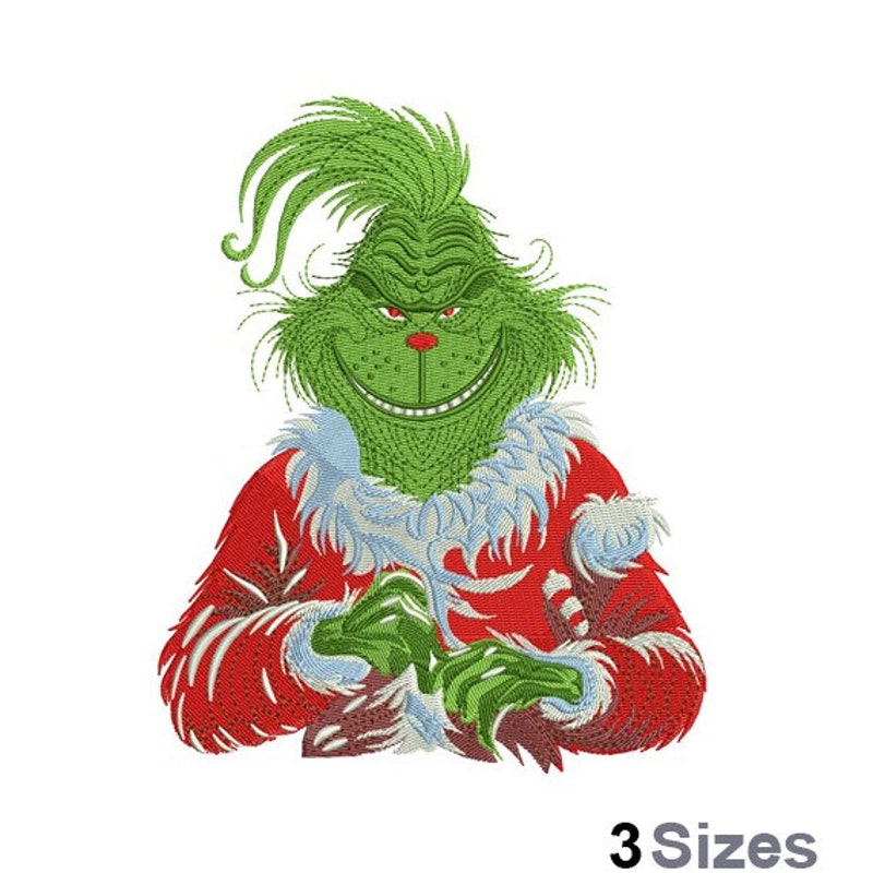 Grinch Embroidery Design - Etsy