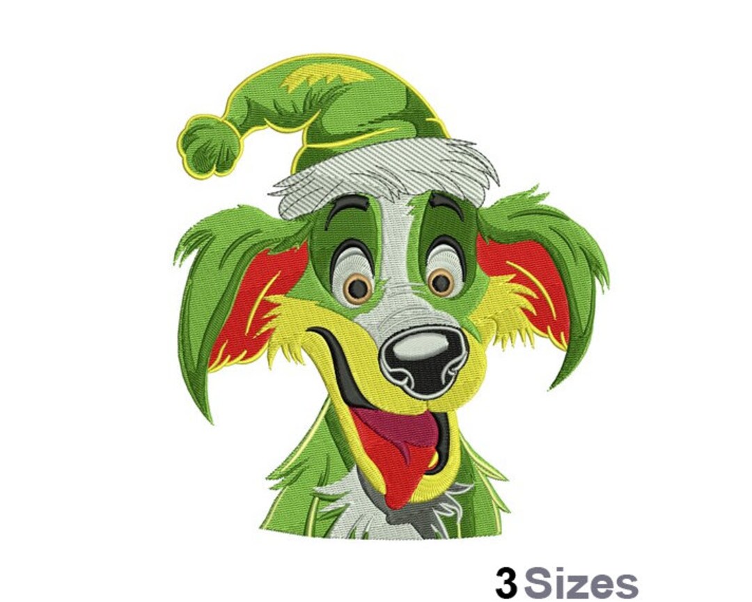 Grinch Dog - Machine Embroidery Design - 3 Sizes - Etsy