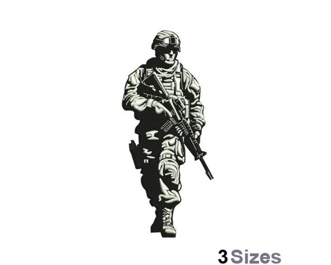 Soldier - Machine Embroidery Design - 3 Sizes - Etsy