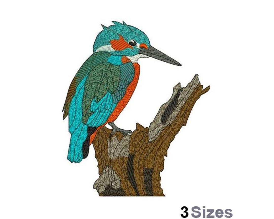 Kingfisher - Machine Embroidery Design - 3 Sizes - Etsy