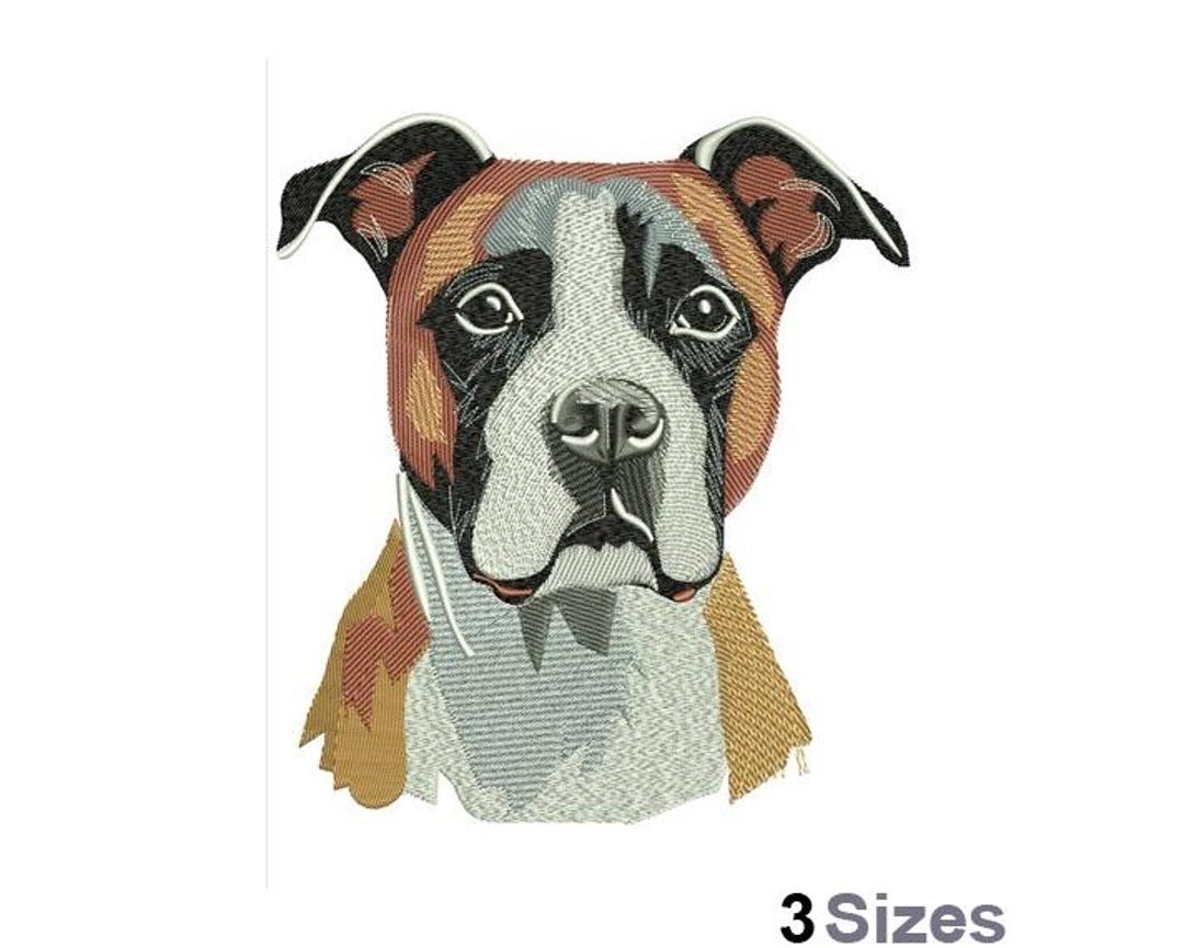 Boxer Dog - Machine Embroidery Design - 3 Sizes - Etsy