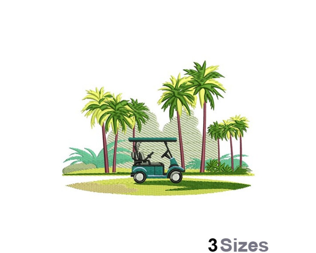 Golf Cart - Machine Embroidery Design - 3 Sizes - Etsy