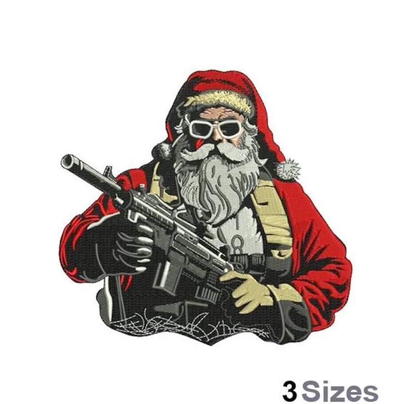 Santa With Rifle - Etsy