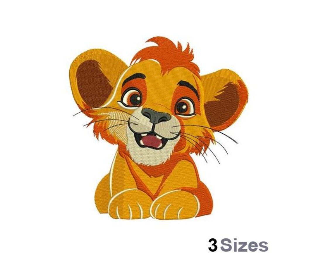 Simba Cub - Machine Embroidery Design - 3 Sizes - Etsy