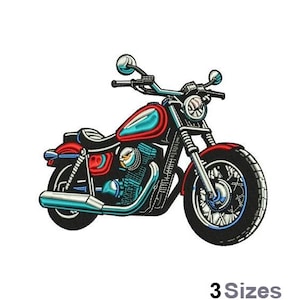 Motorcycle - Machine Embroidery Design - 3 Sizes - Etsy