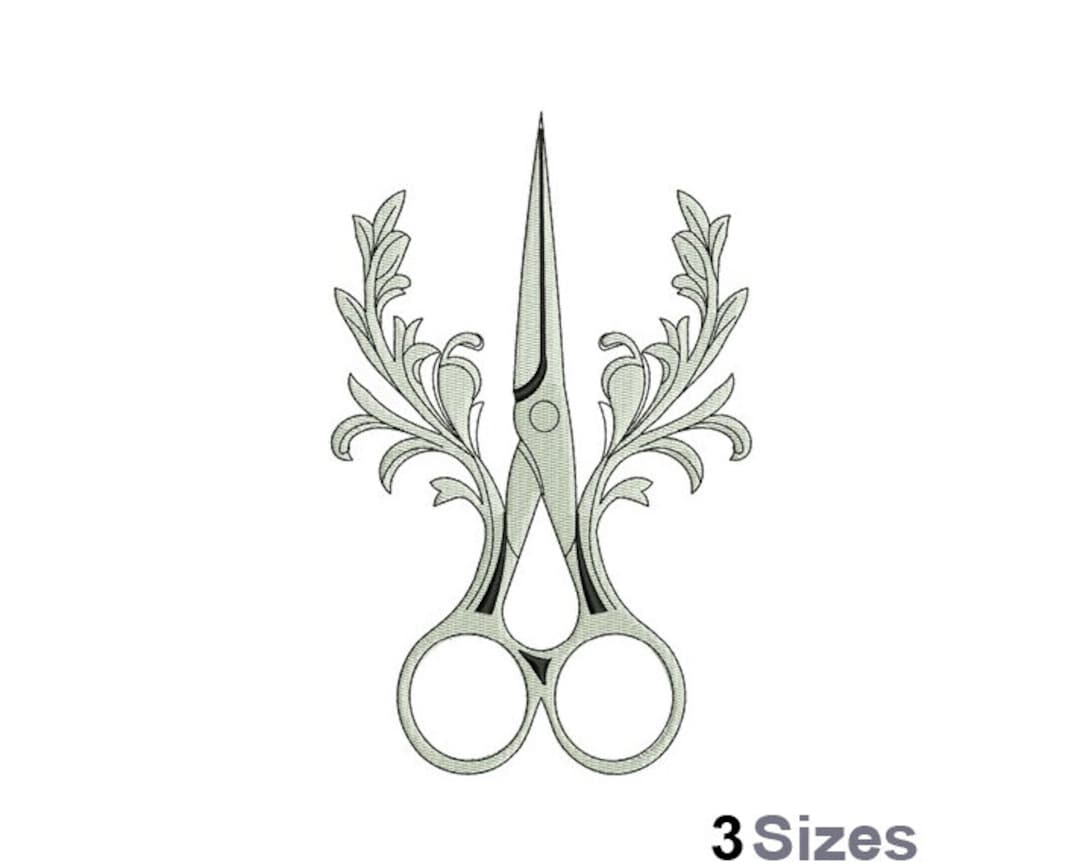 Artistic Scissors - Machine Embroidery Design - 3 Sizes - Etsy