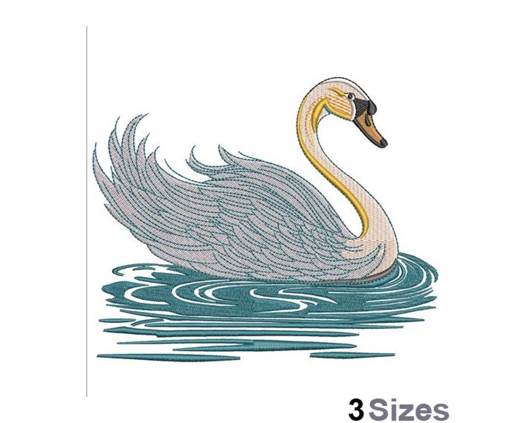 Swan - Machine Embroidery Design - 3 Sizes - Etsy