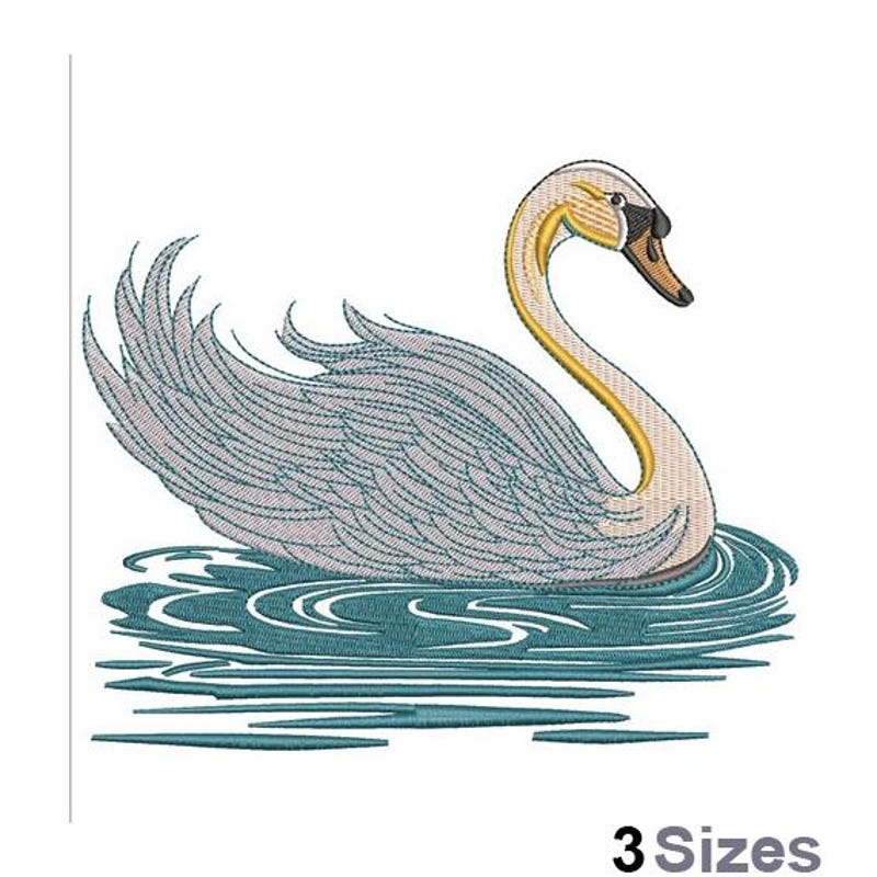 Swan Embroidery - Etsy