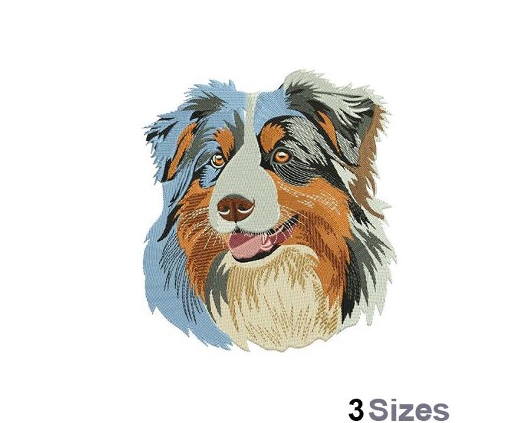 Australian Shepherd - Machine Embroidery Design - 3 Sizes - Etsy