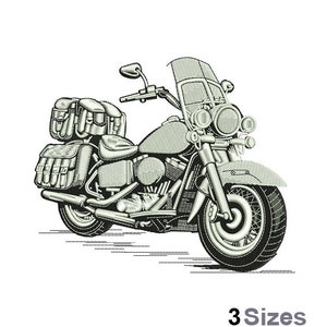 Motorcycle - Machine Embroidery Design - 3 Sizes - Etsy