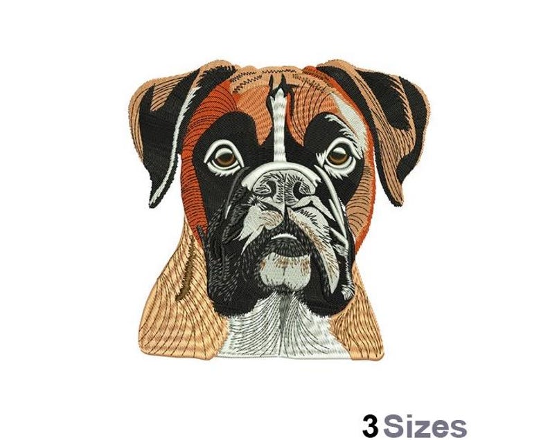 Boxer Dog - Machine Embroidery Design - 3 Sizes - Etsy