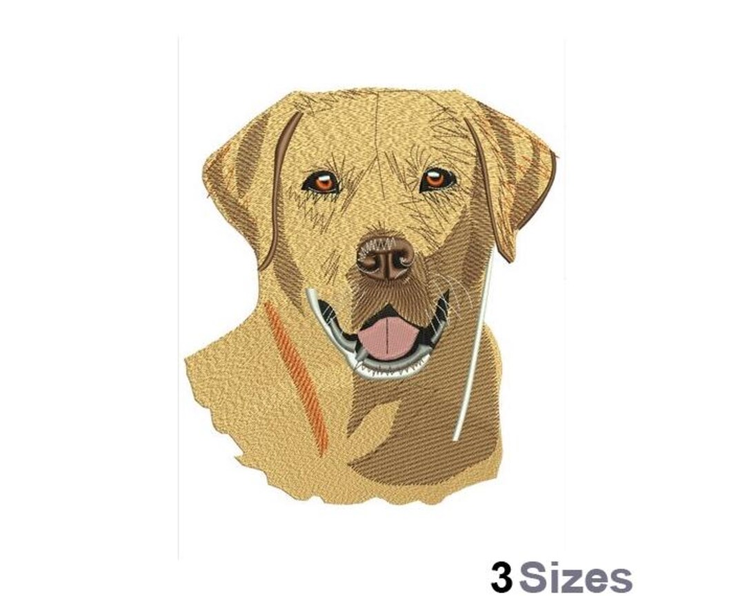 Labrador Retriever - Machine Embroidery Design - 3 Sizes - Etsy