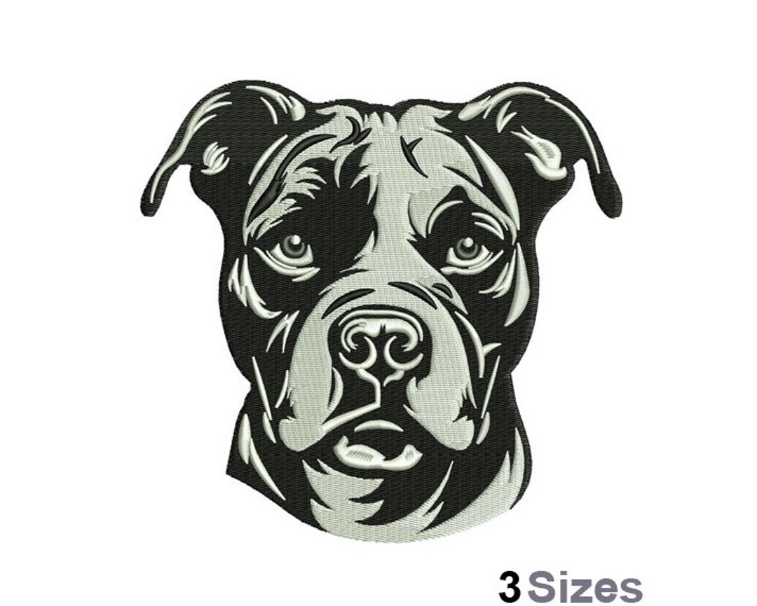 Pit Bull - Machine Embroidery Design - 3 Sizes - Etsy