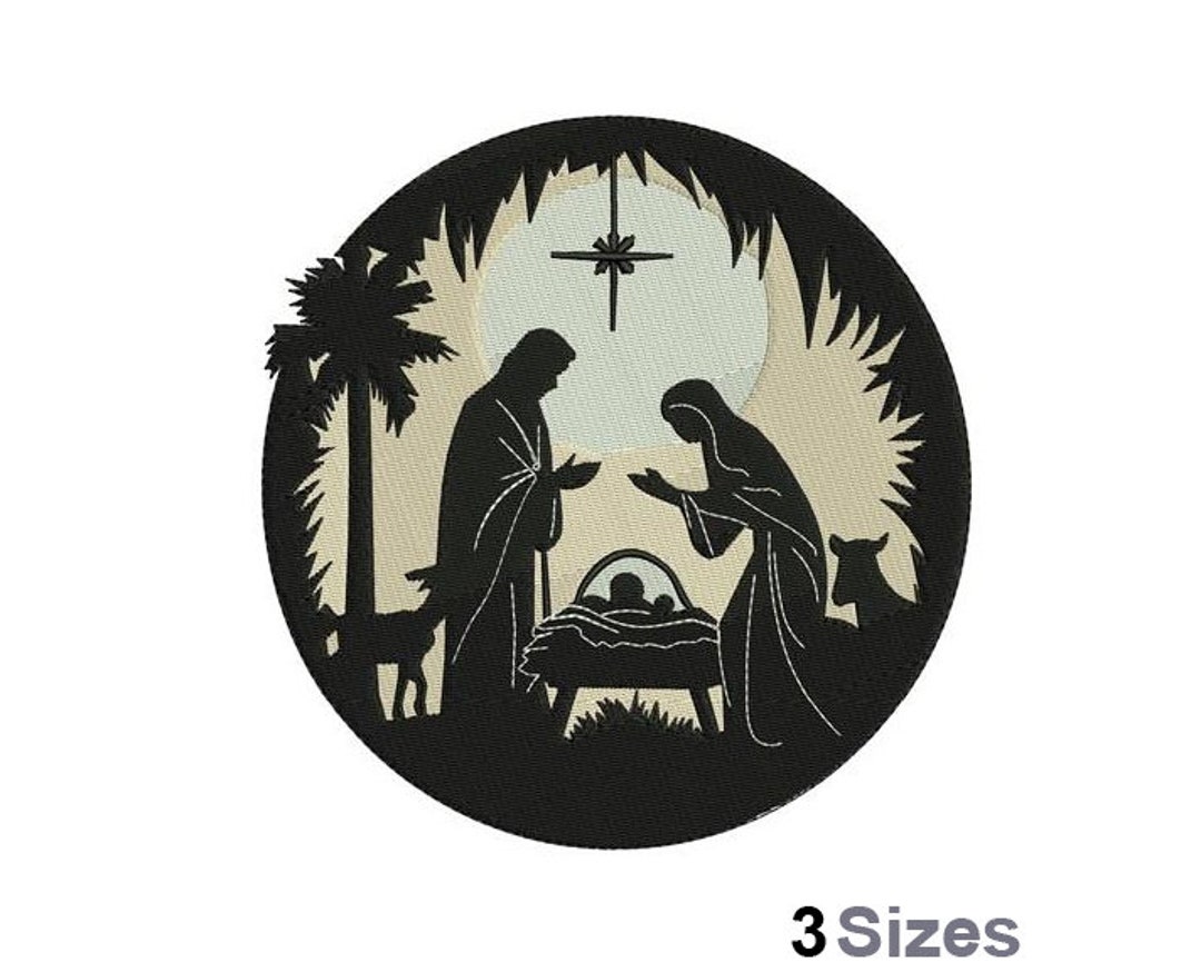 Nativity - Machine Embroidery Design - 3 Sizes - Etsy