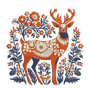 Folk Art Fauna (18 Designs) - Machine Embroidery Designs Bundle, Folk ...