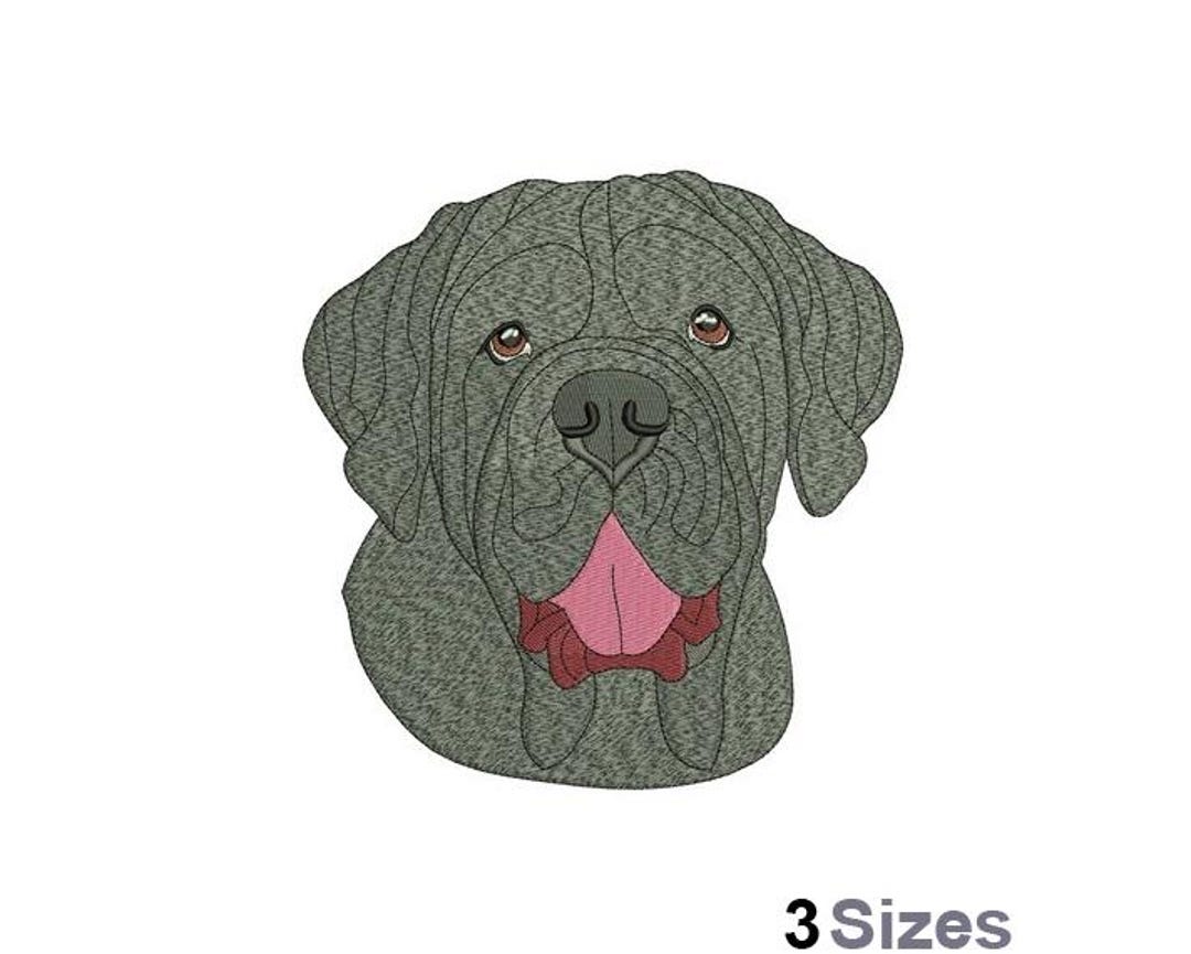 English Mastiff - Machine Embroidery Design - 3 Sizes - Etsy