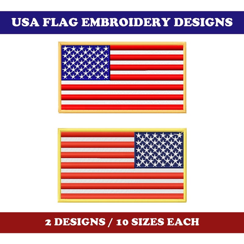 American Flag Embroidery - Etsy