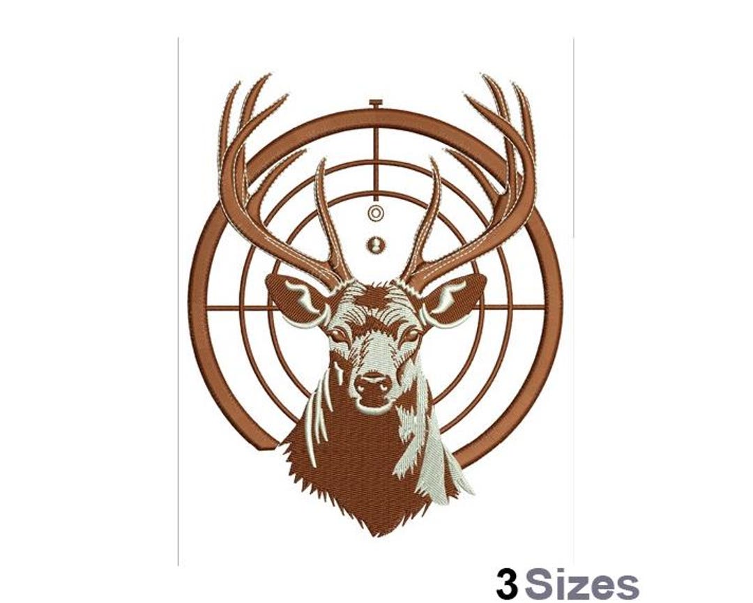 Hunt Deer - Machine Embroidery Design - 3 Sizes - Etsy