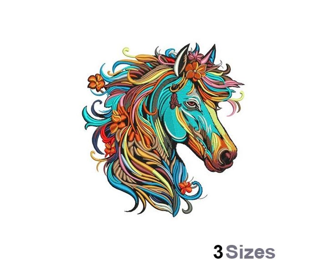 Horse Head - Machine Embroidery Design - 3 Sizes - Etsy