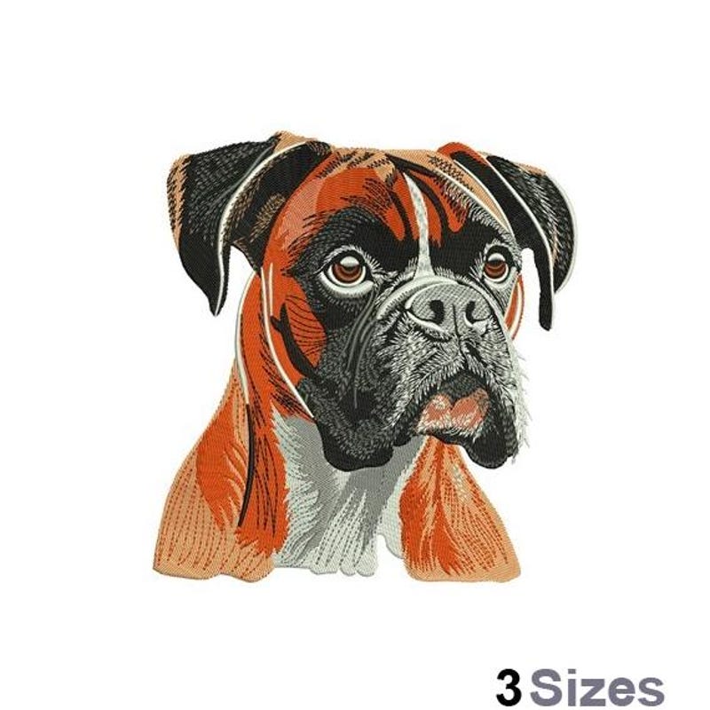 Boxer Dog Embroidery - Etsy